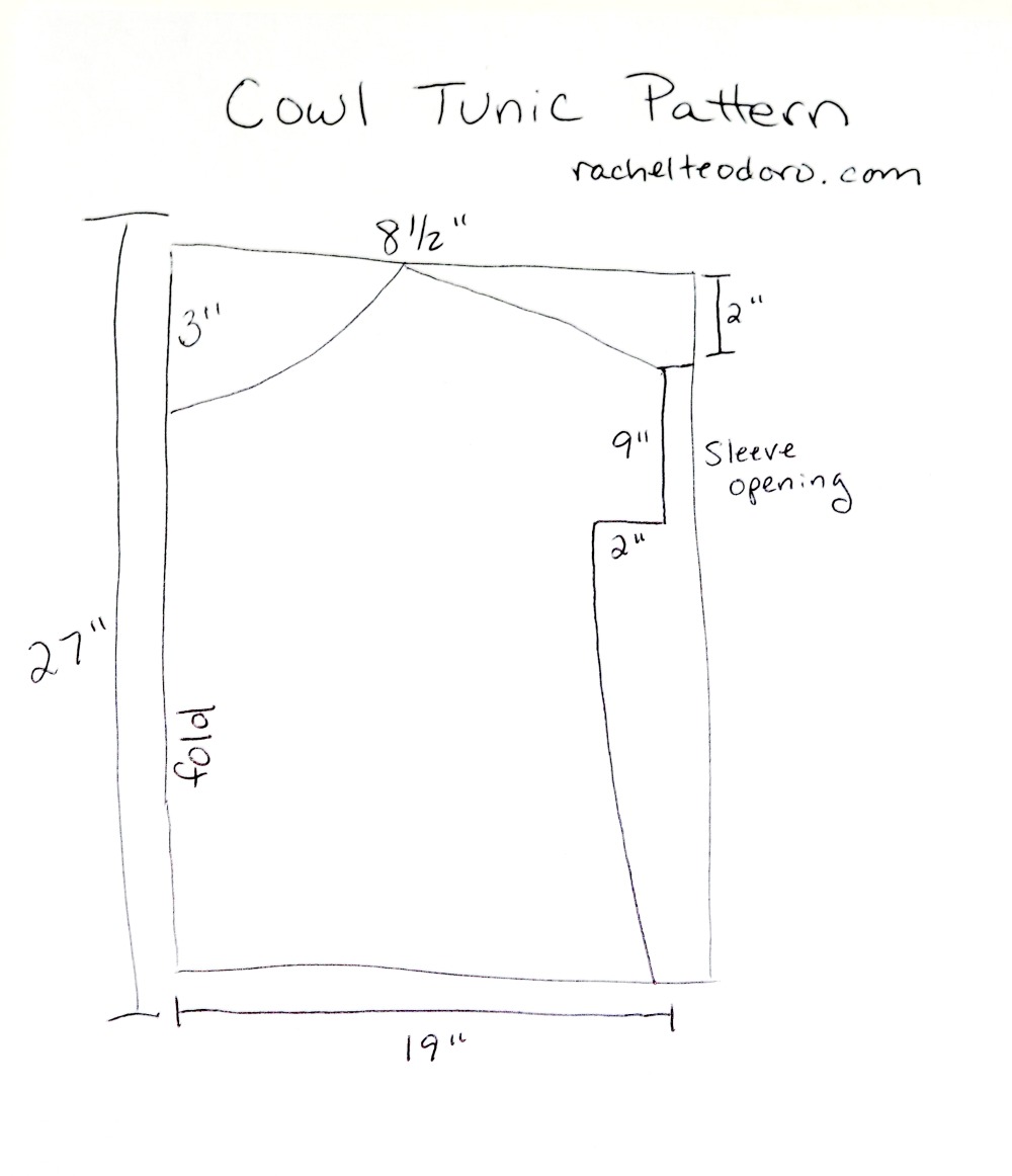 Knit Cowl Tunic Pattern and Tutorial