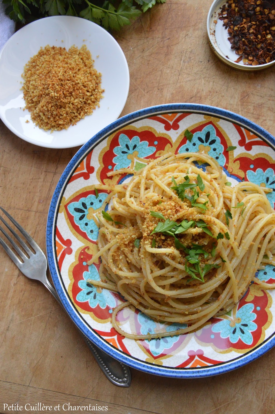 Petite Cuillère et Charentaises: Pasta ca'muddica {Pâtes à la chapelure ...