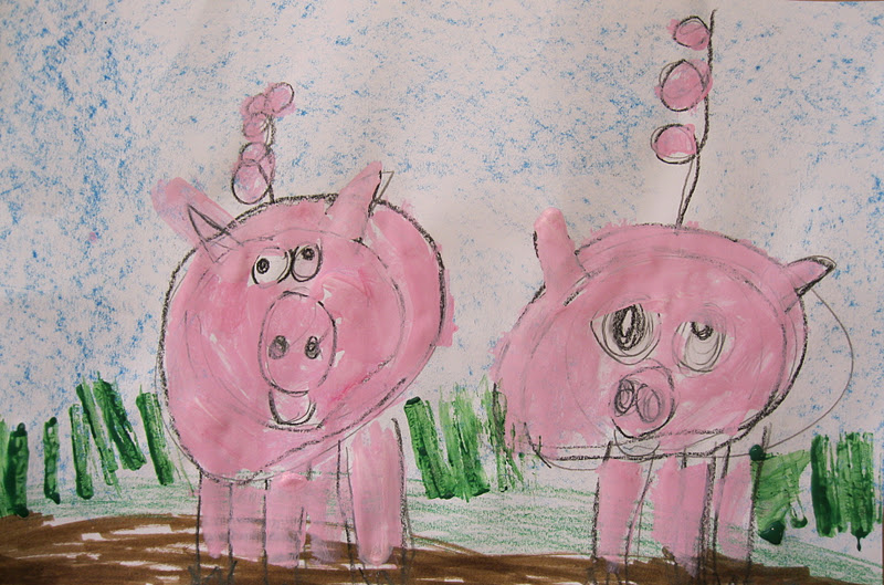 Color, collage, and much more: Pink Piggies