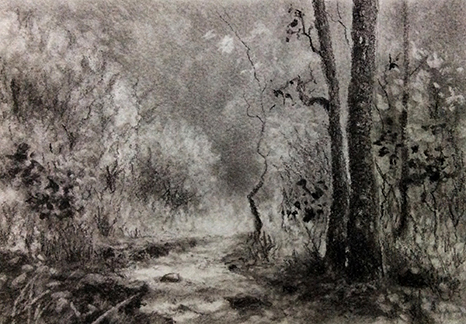 Paintings and Drawings by Manju Panchal: Sketching a landscape in ...