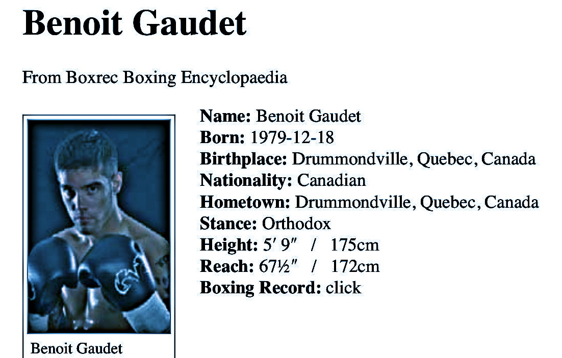 CANADIAN PROFESSIONAL BOXING : THE CANADIAN BOXING CHAMPIONS