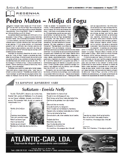 Riso - sonhos não envelhecem: Pedro Matos – Midju di Fogu (resenha)