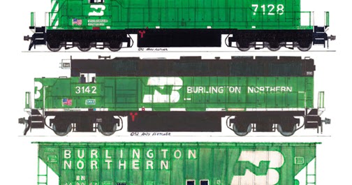 Andy Fletcher Blog-: A Burlington Northern Grain Train Heads for the ...