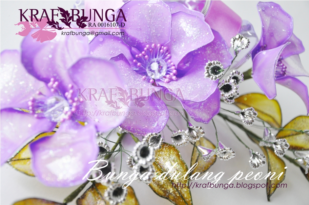 krafbunga: bunga dulang peoni light purple