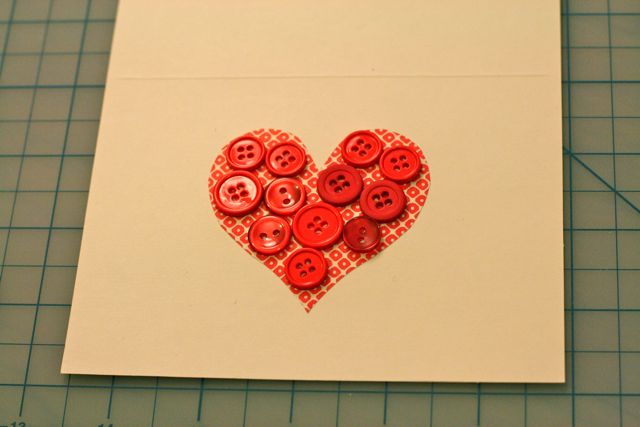 Wedding Thrift.: Quickie Button Valentine's Day Card