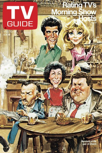 TV Guide Covers: Cheers (1982-1993)