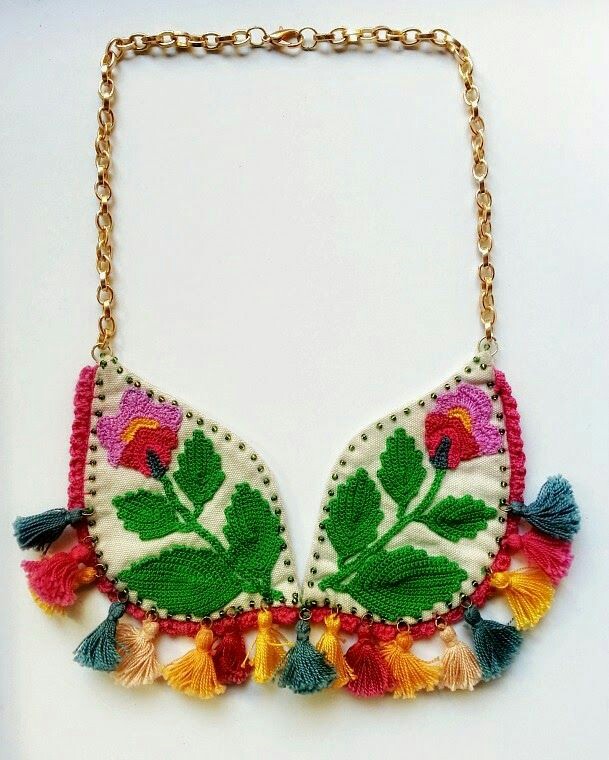 Fabric jewelry - Necklace designs