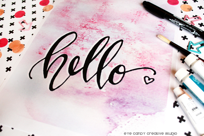 Eye Candy Creative Studio: FREEBIE - HELLO Watercolor Art Print