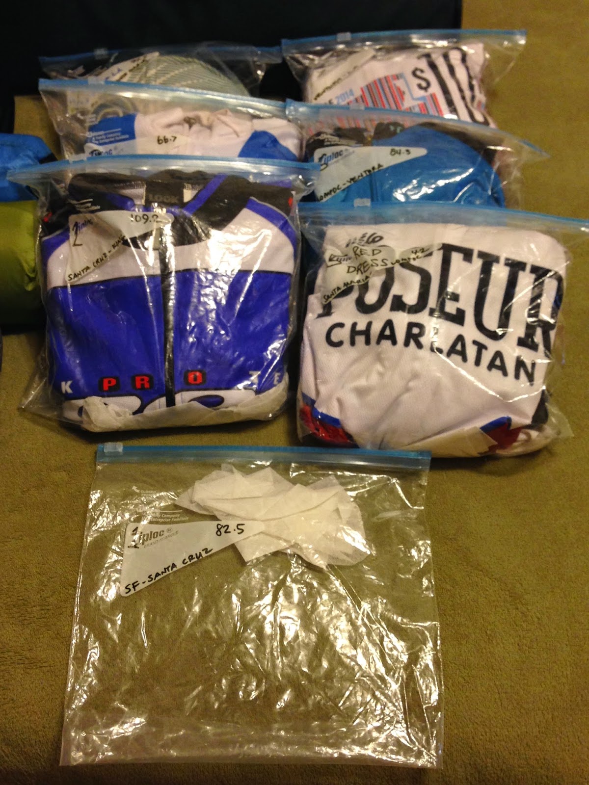 Art's AIDS/LifeCycle Journey: Art's ALC Packing List
