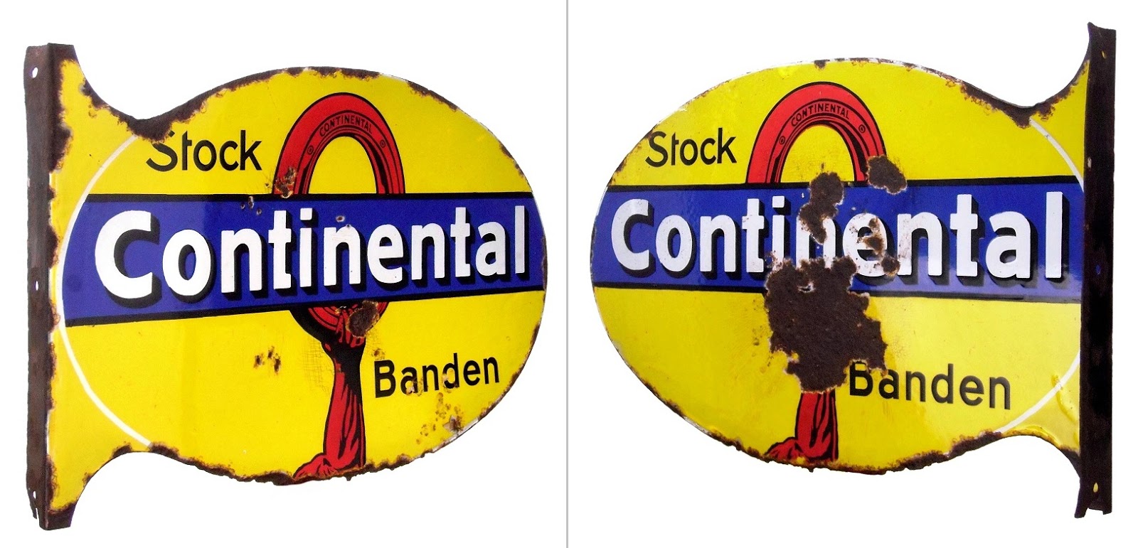 PATINA ANTIK: CONTINENTAL TYRES ENAMEL SIGN