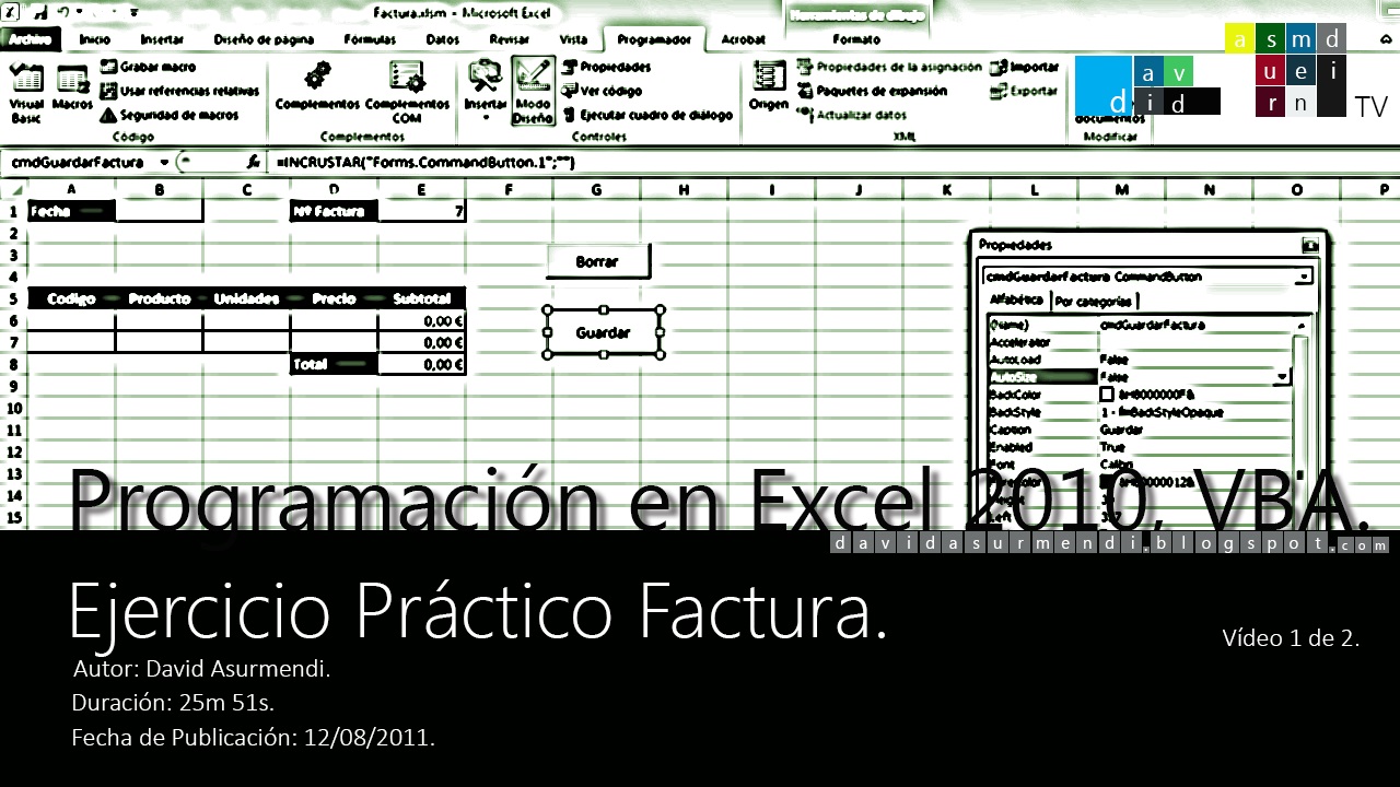 Curso Programación Vba Excel 2010 Ejercicio Práctico Factura