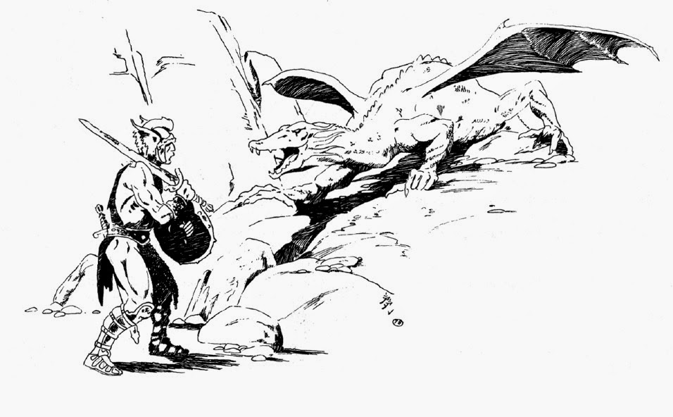 A Paladin In Citadel: Old School Illustrations: Advanced Melee