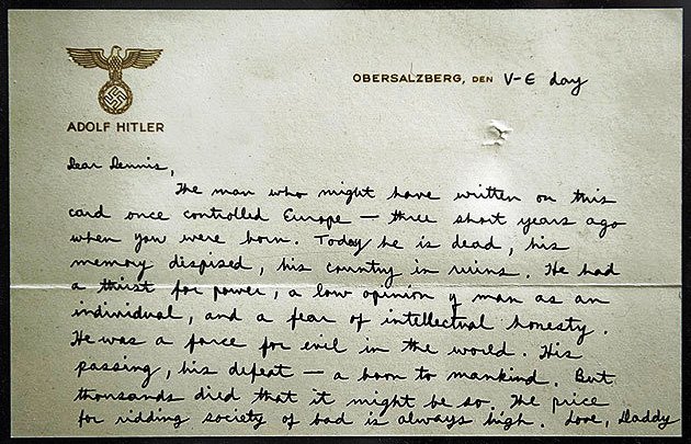 Una carta desde el escritorio de Hitler | EL CAJÓN DE GRISOM