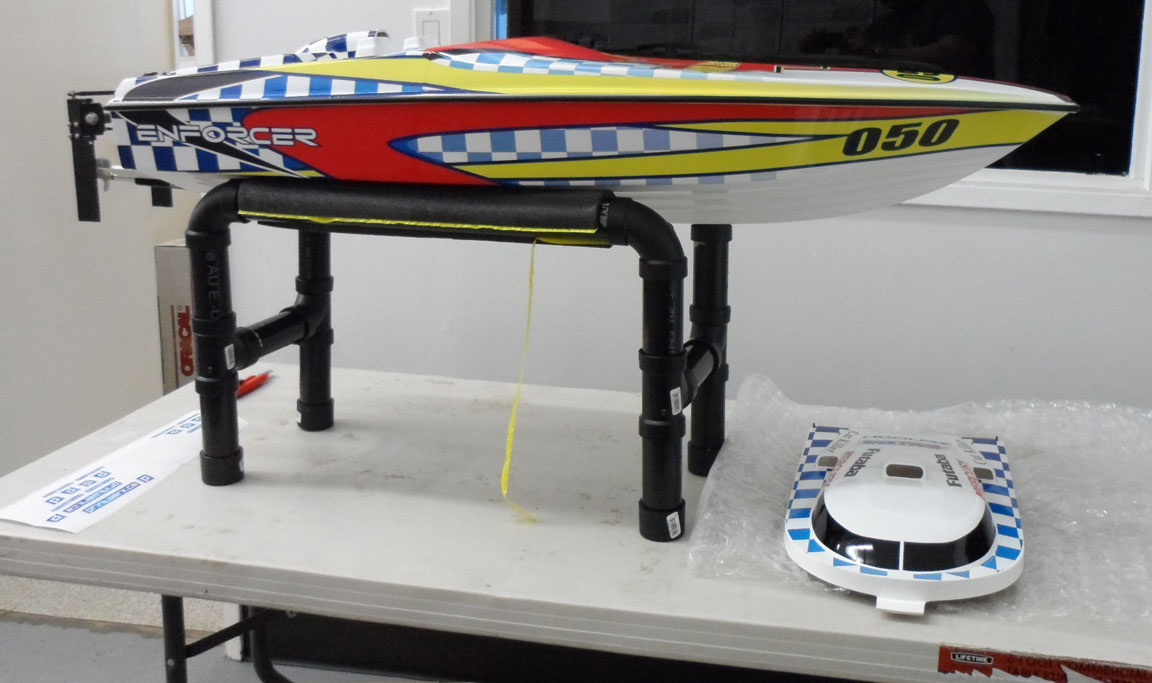 omecca custom graphic design: Enforcer RC Boat Graphics