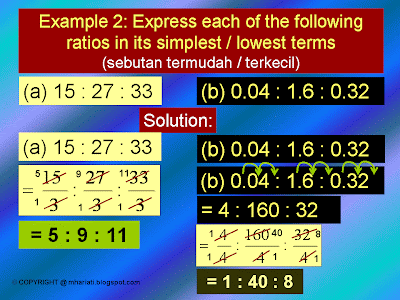 TIP BELAJAR MATEMATIK (TIPS FOR LEARNING MATHEMATICS): RATIO OF THREE ...