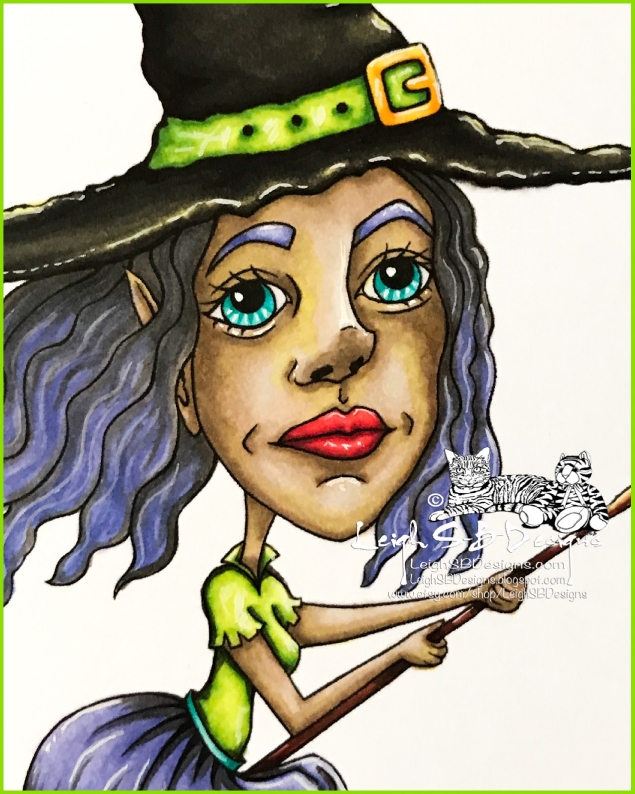 LeighSBDesigns: Tutorial Tuesdays: Oddleigh Witchiepoo time lapse Copic ...