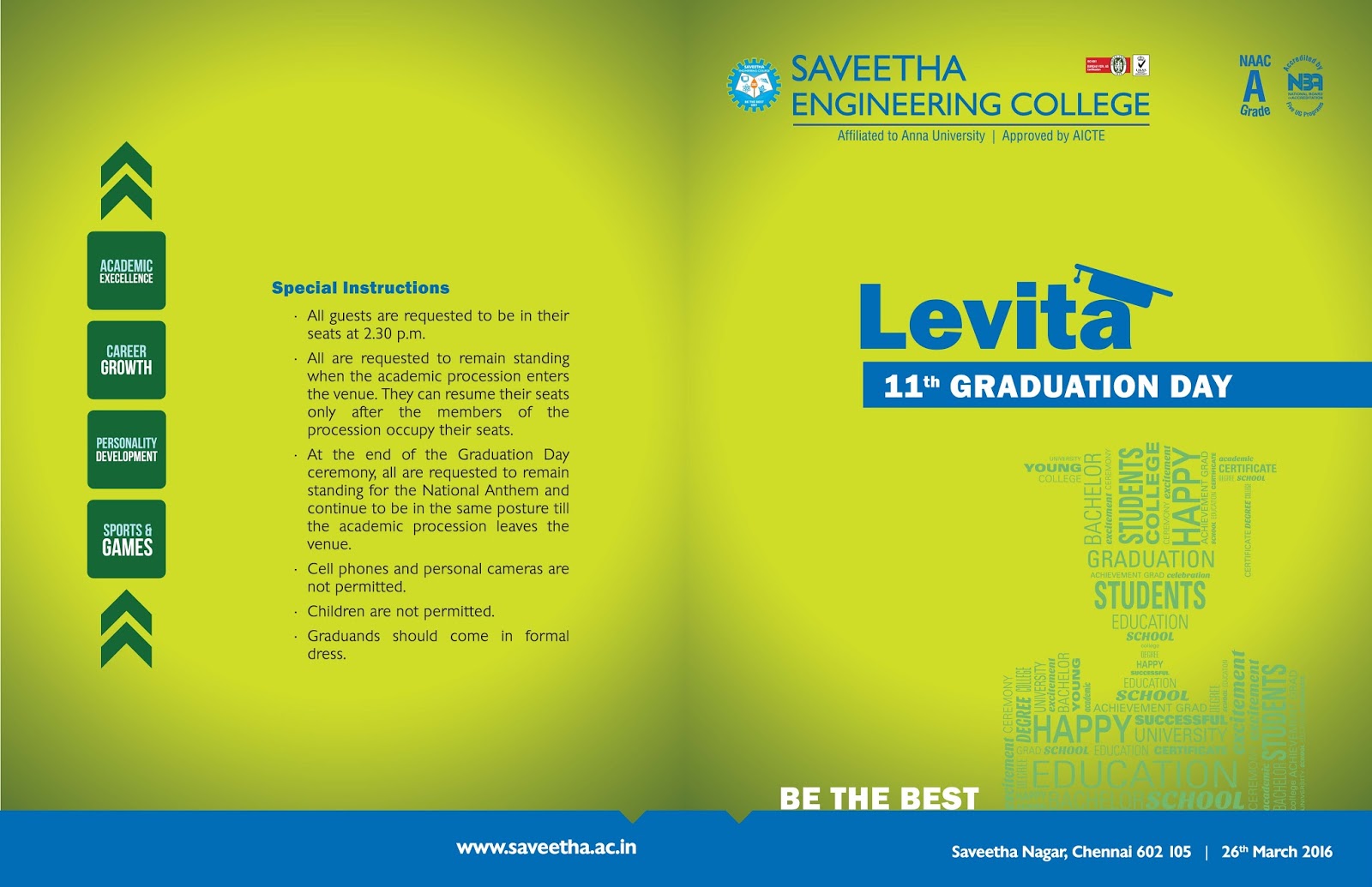 Events-Saveetha University: 11th GRADUATION DAY OF SAVEETHA ENGINEERING ...