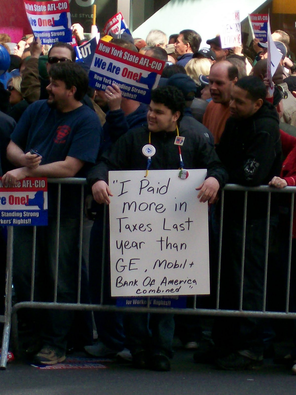 "We Are One" Labor Rally in Times Square Today
