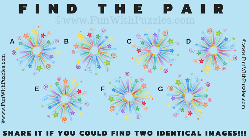 Visual IQ Test: Find the Pair Picture Puzzle for Teens