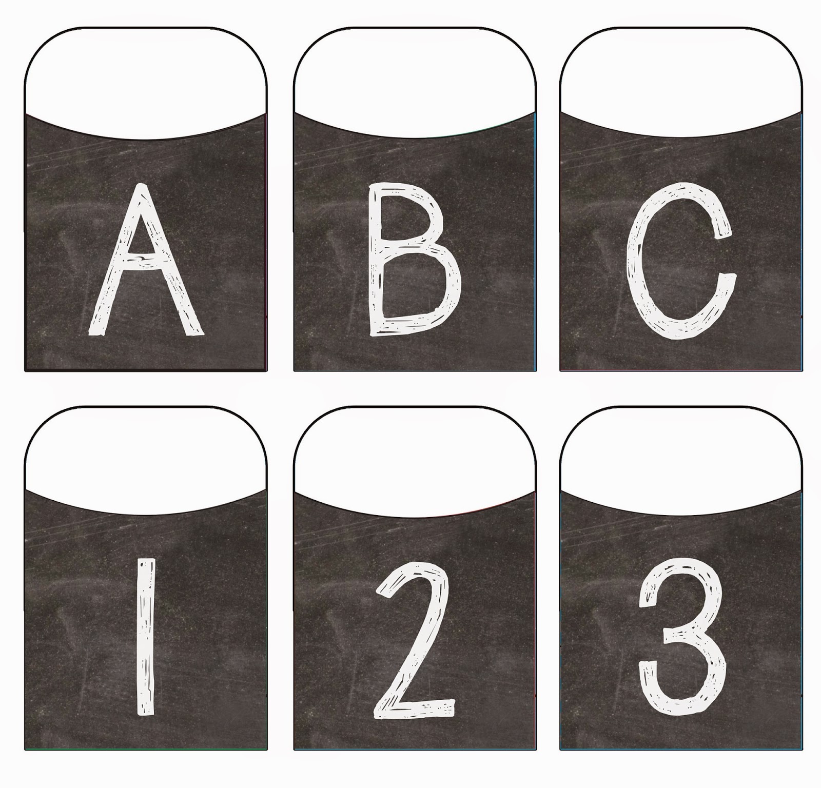 Classroom Theme Kits: Chalkboard Alphabet Library Pockets - Style 1 ...