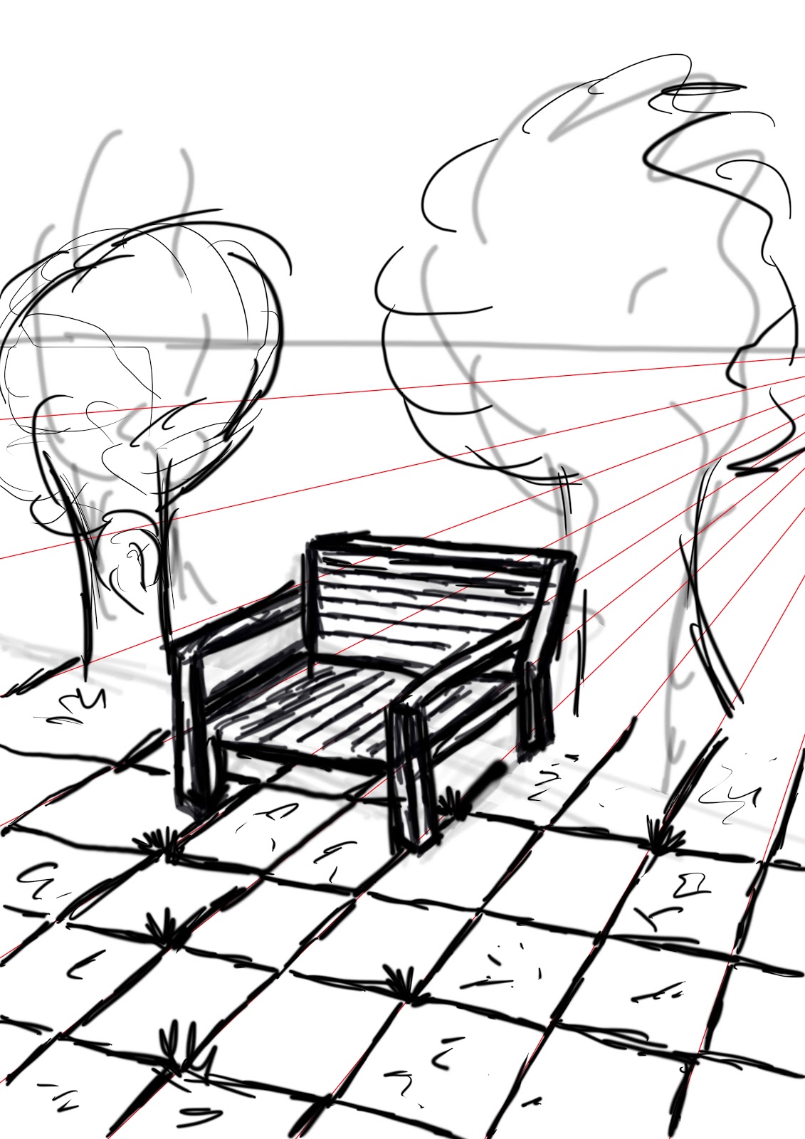 perspective + object drawing photoshop | laura varga