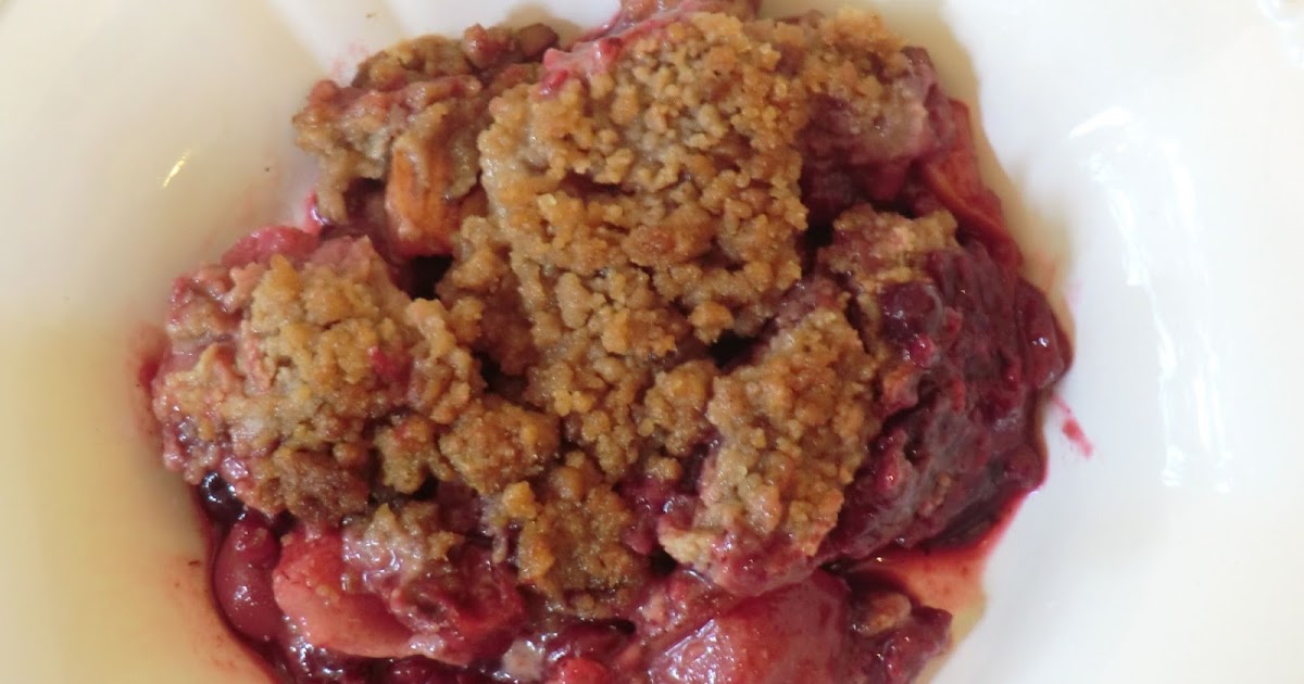 Crumble fruits rouges-pommes-poires à la farine de châtaigne sans ...
