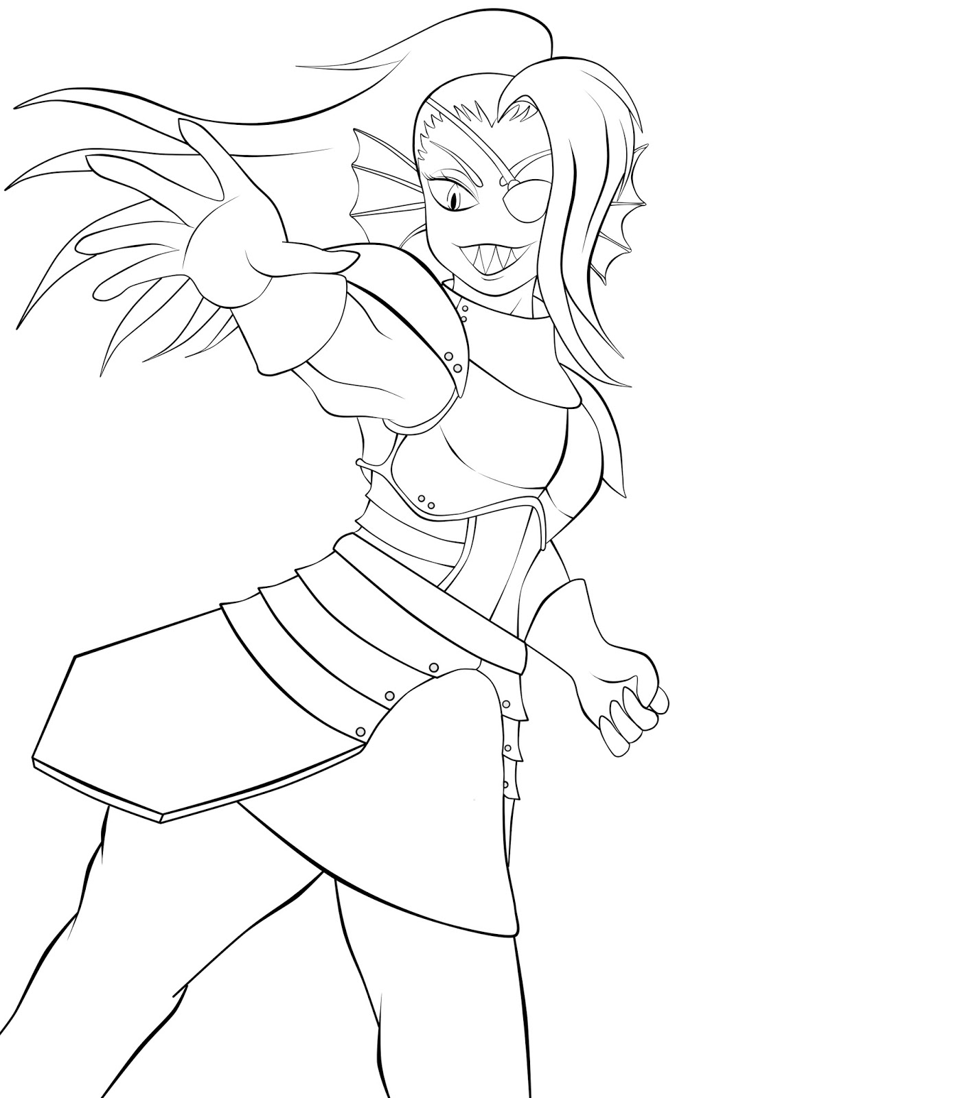 Rokumaru Art Blog: Undyne Fan-art