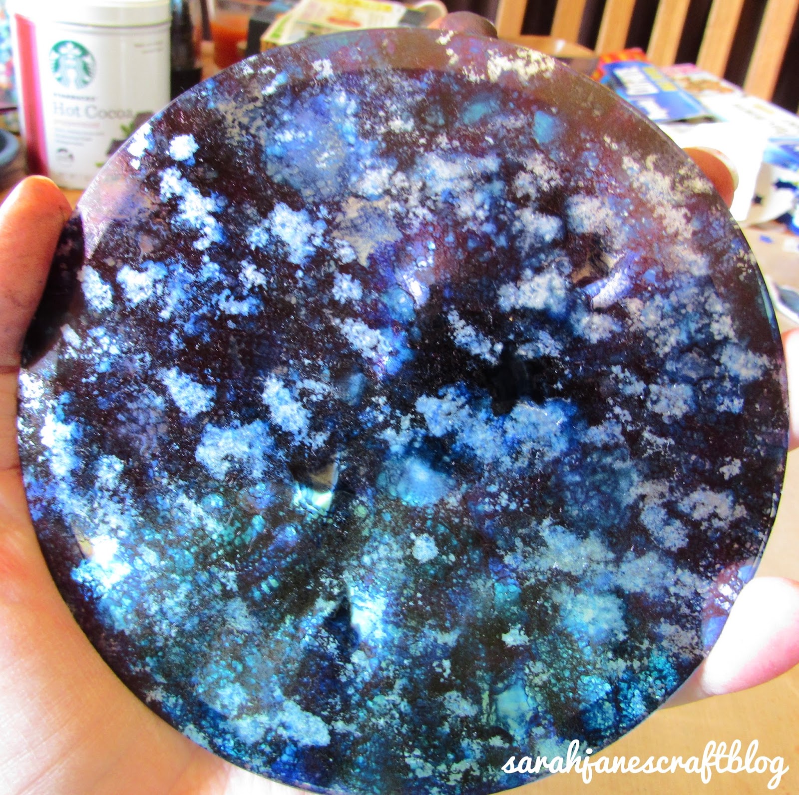 Alcohol Ink Stamped Mirror