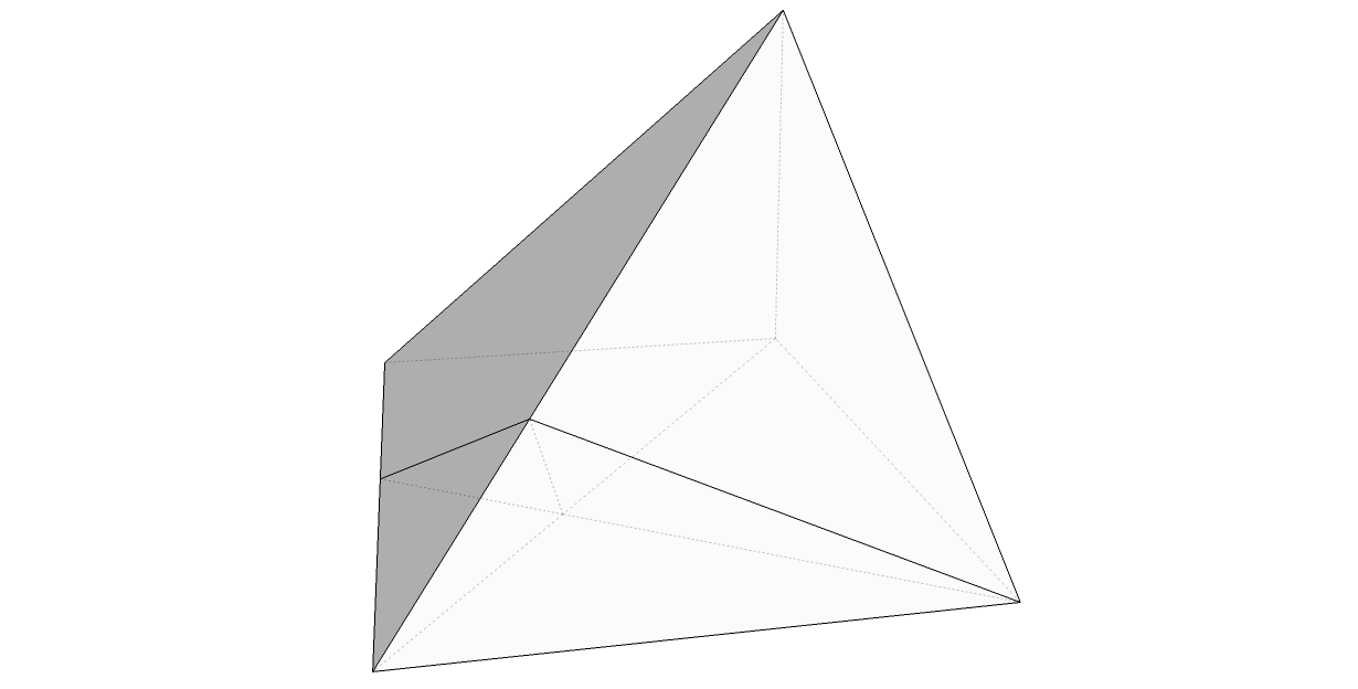 Roof Framing Geometry: Trirectangular Tetrahedron Tangent Prism