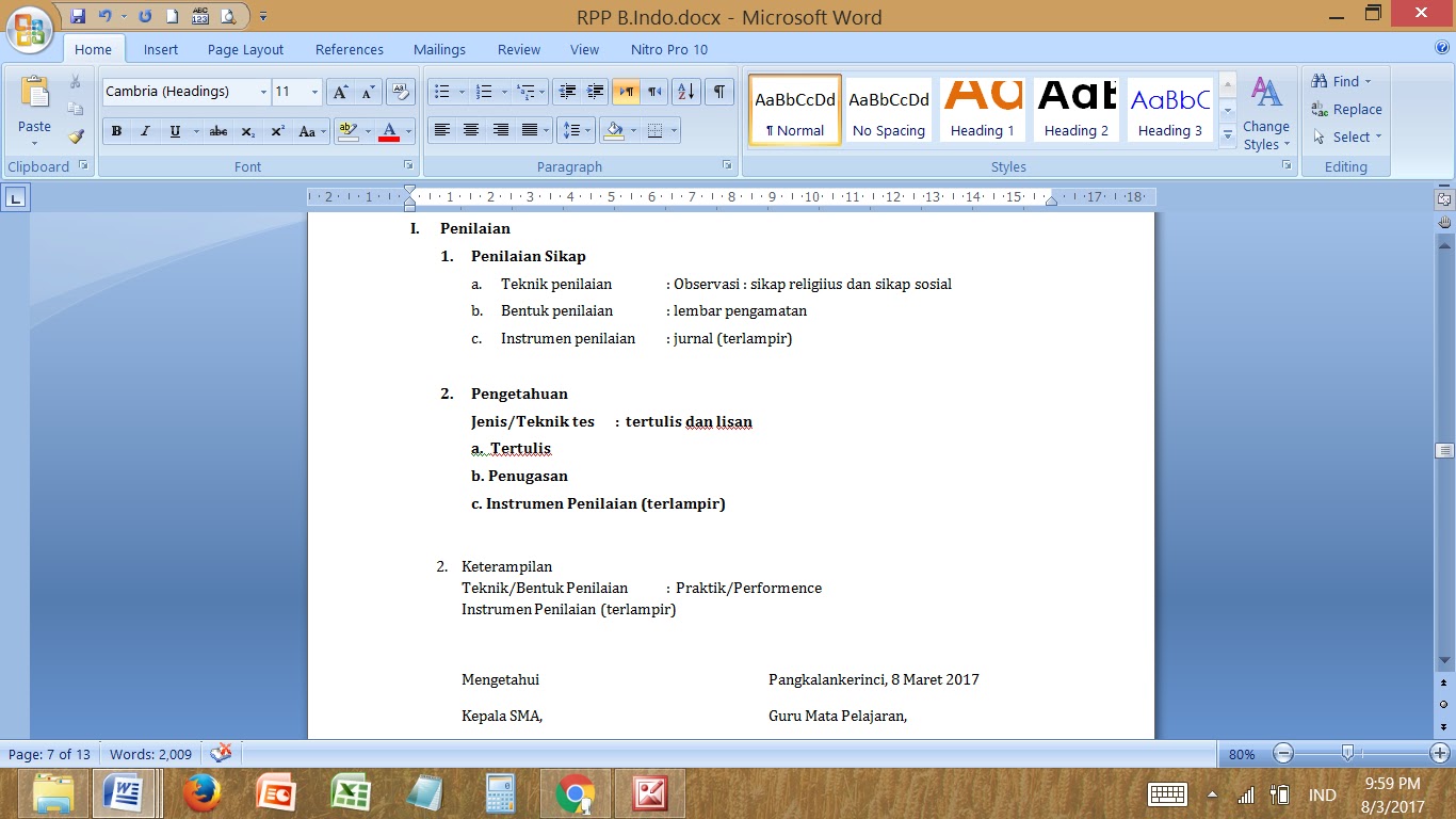 Format RPP K13 Revisi 2017 dan Komponennya | PERANGKAT MENGAJAR