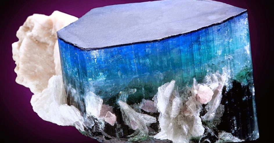 Breathtaking specimen of Indicolite Tourmaline with Albite! | Geology In