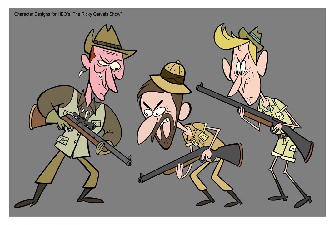 DeJarnette Designs: "The Ricky Gervais Show" Character Designs