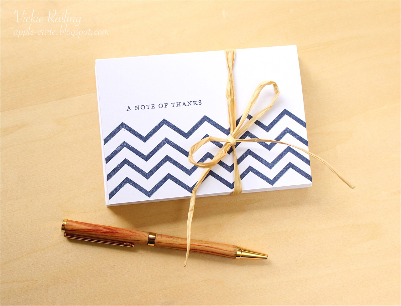 The Apple Crate: Chevron Thank You Note Sets