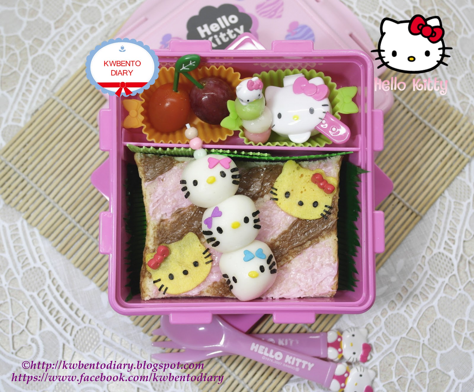 Karenwee's Bento Diary: Bento#April17A~Hello Kitty Dango