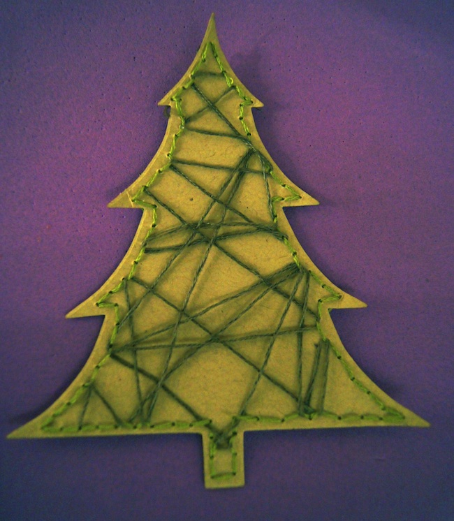 Fruit of my scraps: Stitched Christmas Tree tutorial