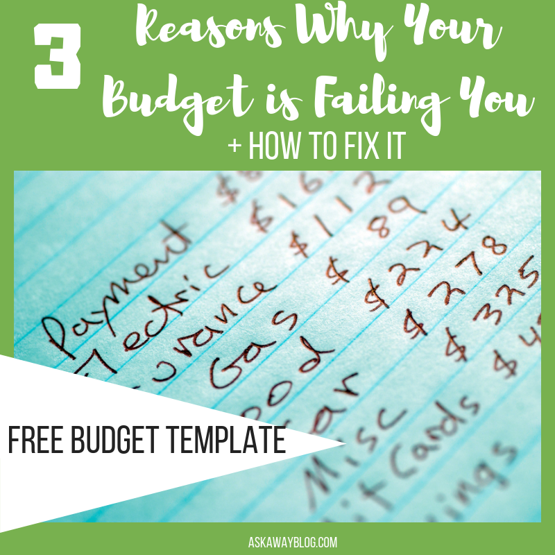 Ask Away Blog: 3 Reasons Why Your Budget is Failing You [+ How To Fix It]