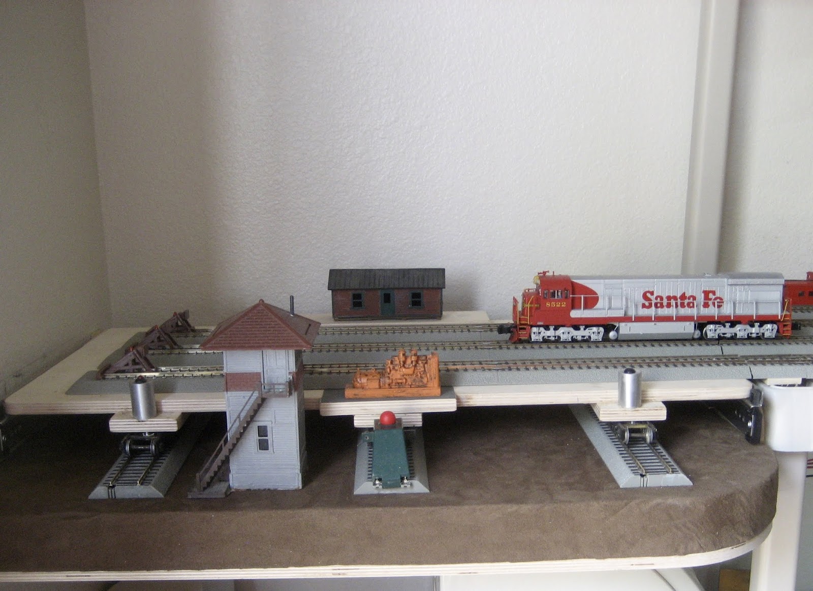 American Flyer Cabinet-top Train Layout