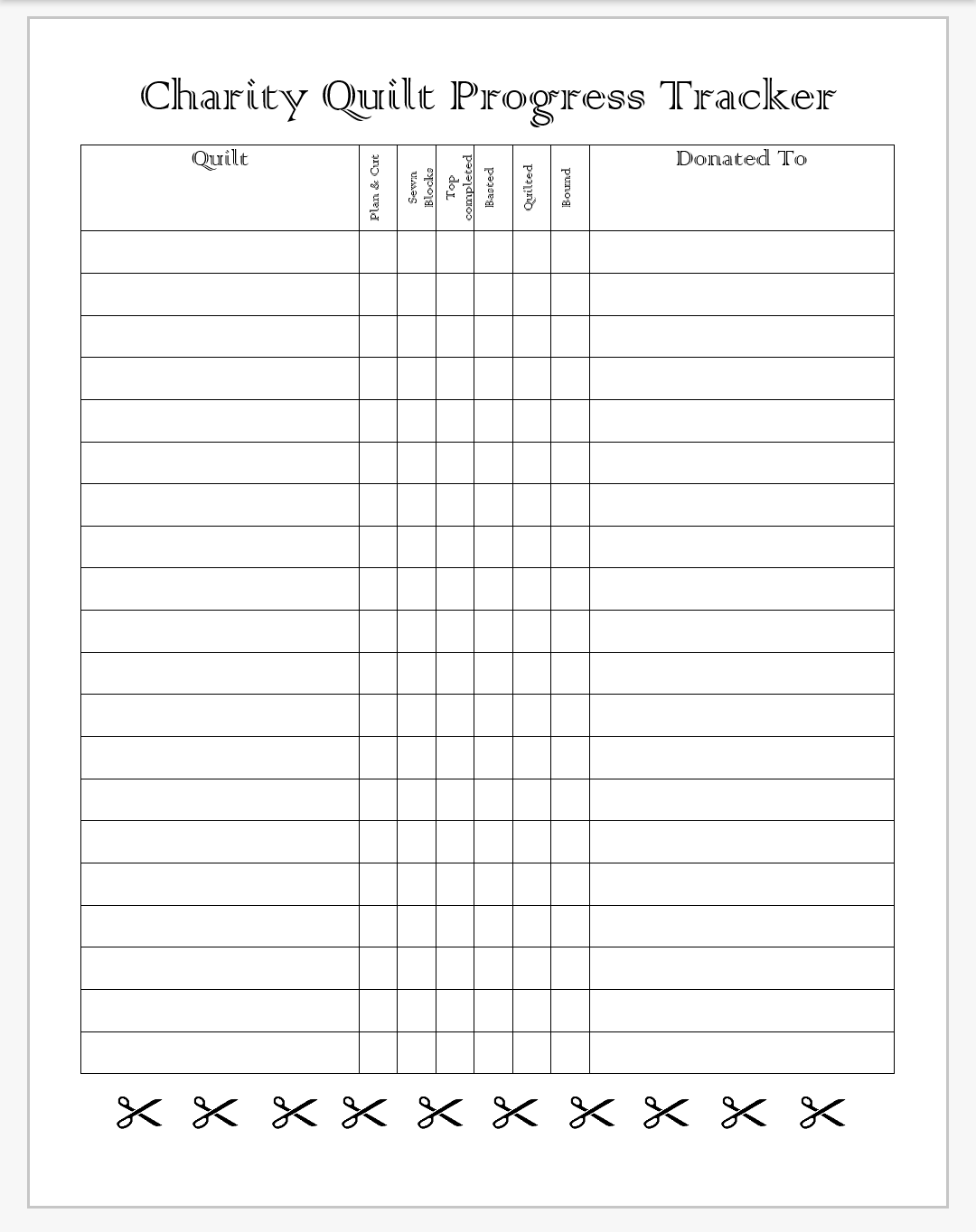 Adventurous Quilter: Quilt Progress Tracking