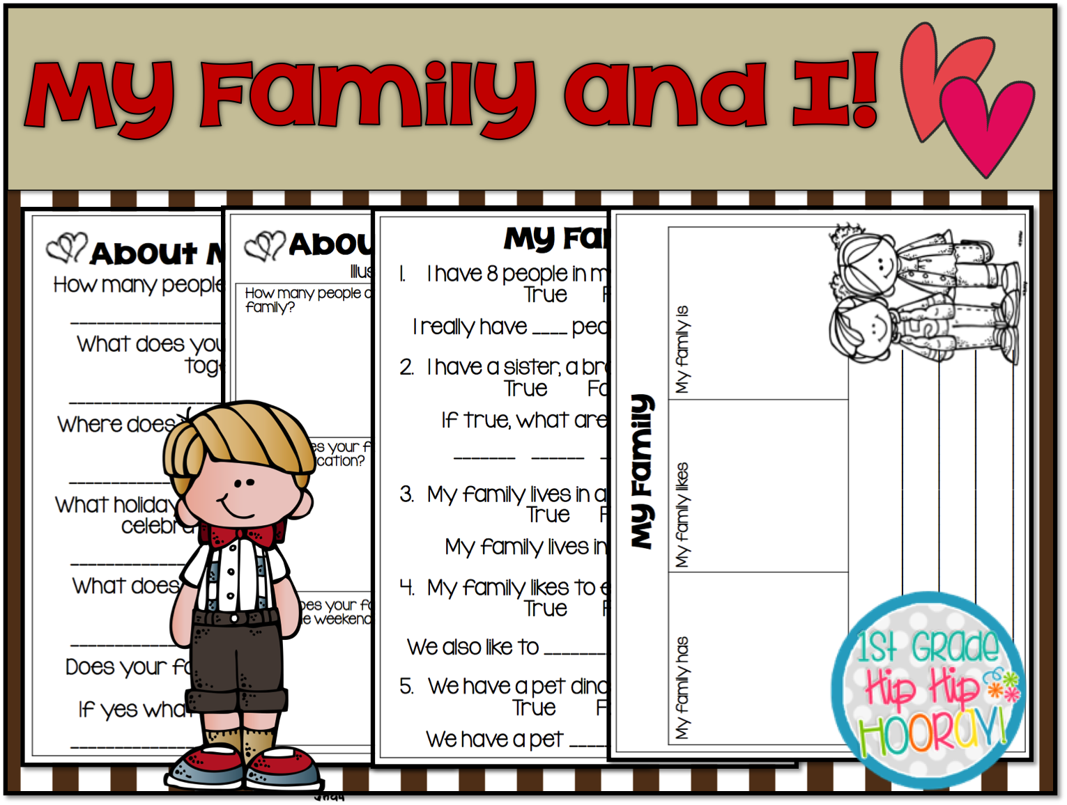 1st Grade Hip Hip Hooray!: My Family!!