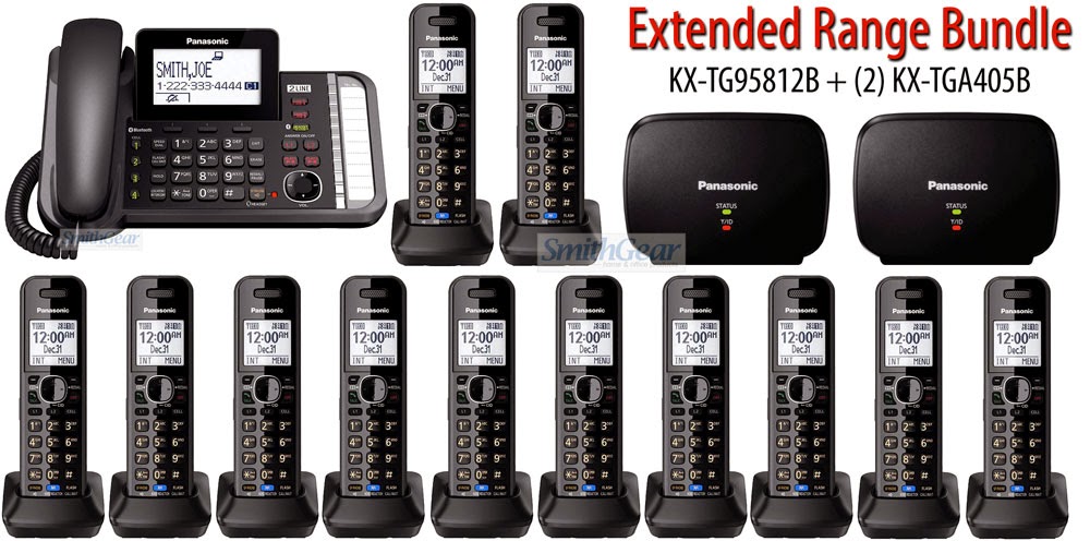 SmithGear News: NEW Panasonic KX-TG95812B 2-Line Cordless Phone with ...