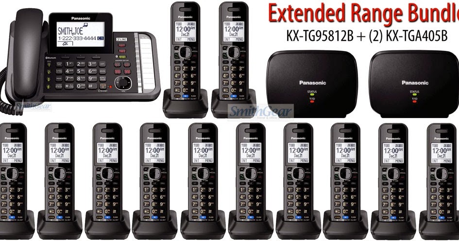 SmithGear News: NEW Panasonic KX-TG95812B 2-Line Cordless Phone with ...