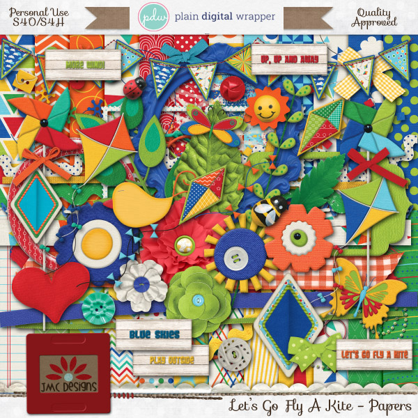 JMC Designs - Digital Scrapbooking Kits: Let's Go Fly A Kite - New ...