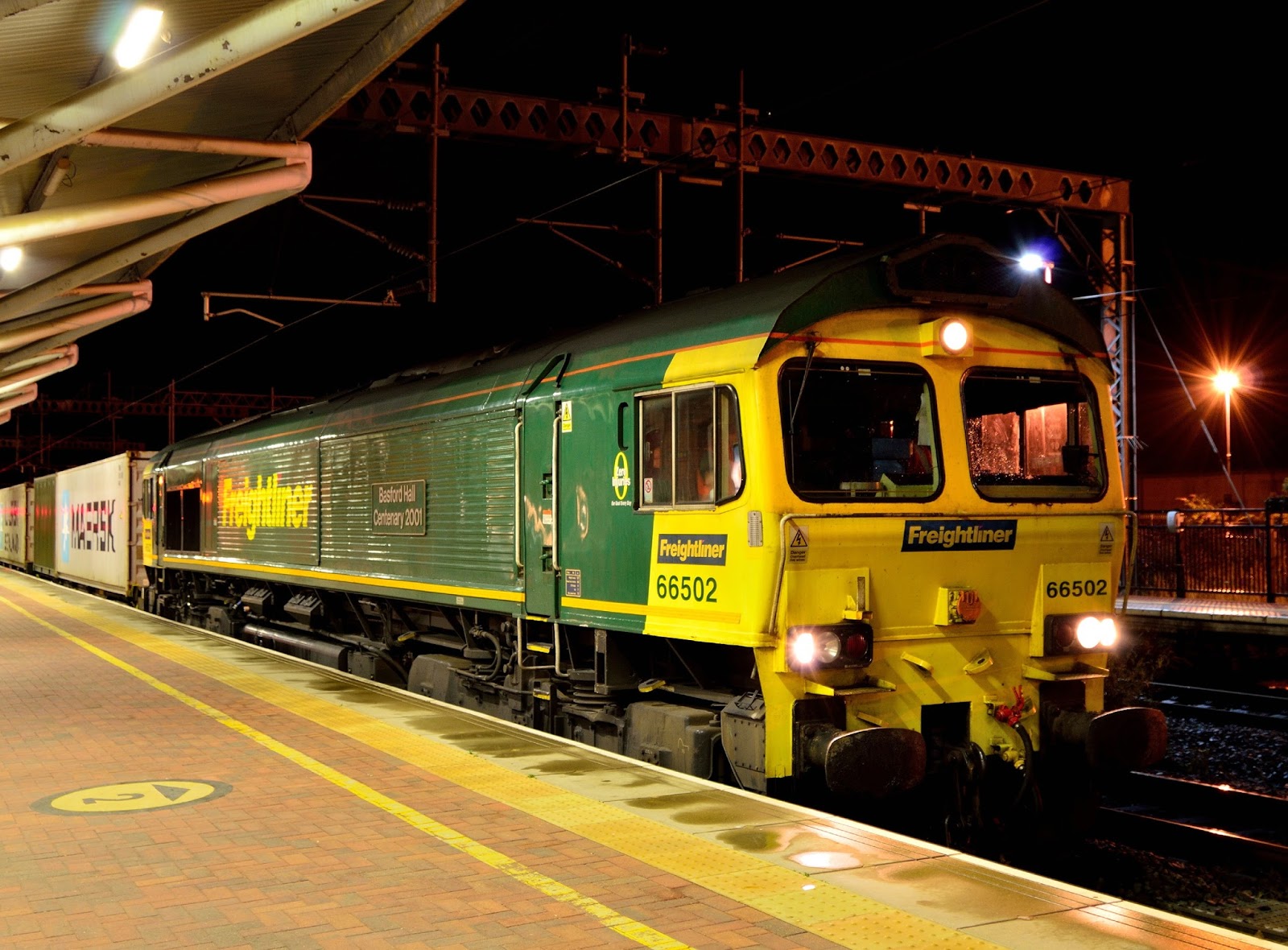 'Along These Tracks' Train Photos Site : Night Photo Class 66013 and ...