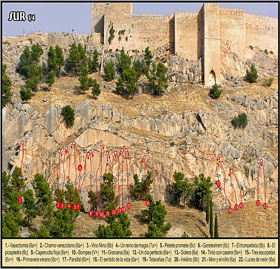ZONAS DE ESCALADA DE JAEN: CASTILLO DE SANTA CATALINA