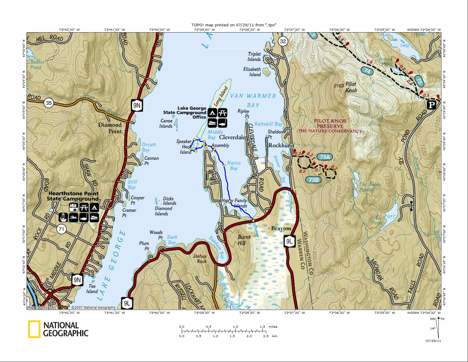 Off on Adventure: Speaker Heck Island - Lake George, NY - 7/23/11