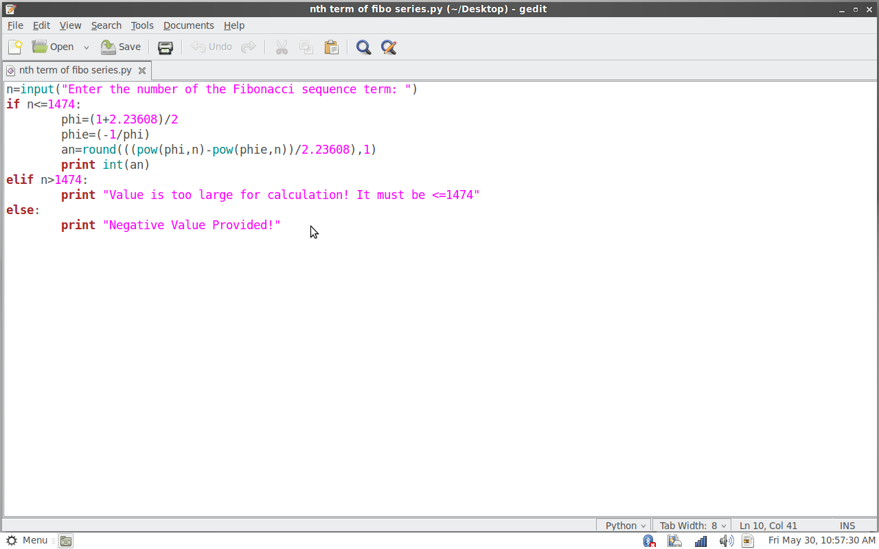 Python Palace The Nth Term Of The Fibonacci Sequence 4220