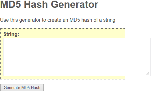 String To MD5 Generator Online - Z-PLATE.NET
