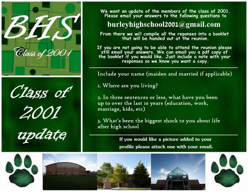 Burley High School Class of 2001: Reunion Memory Book