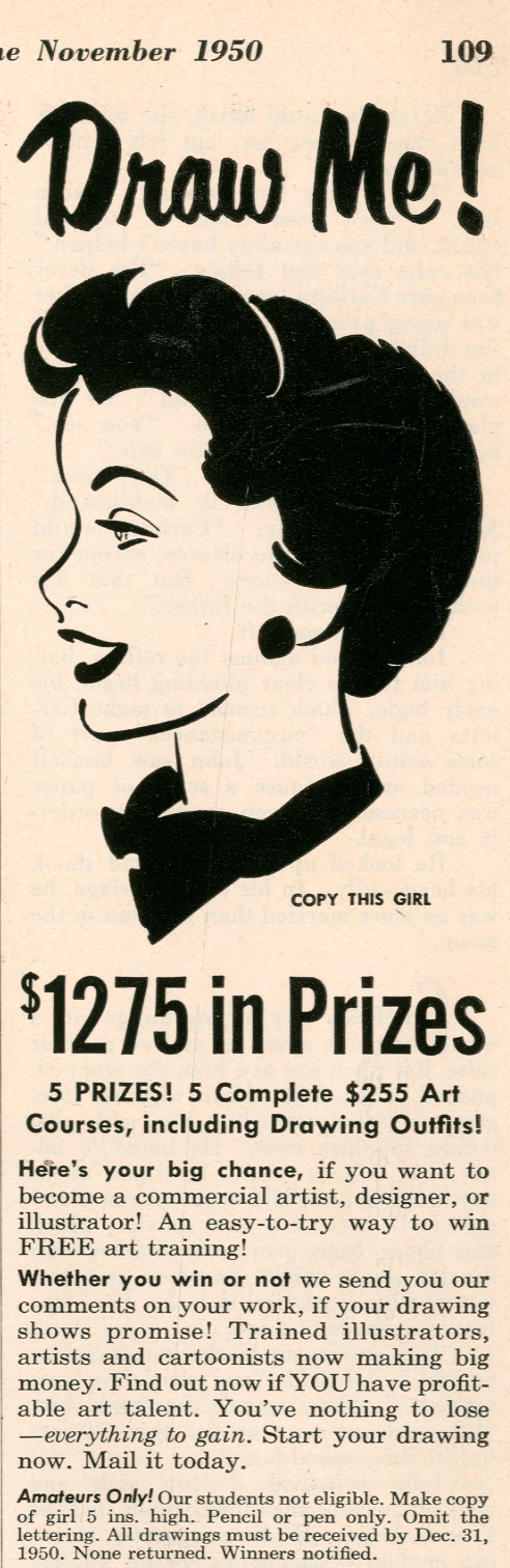 Mitch O'Connell: "Draw Me!" The Classic Ads of Art Instruction Inc.!