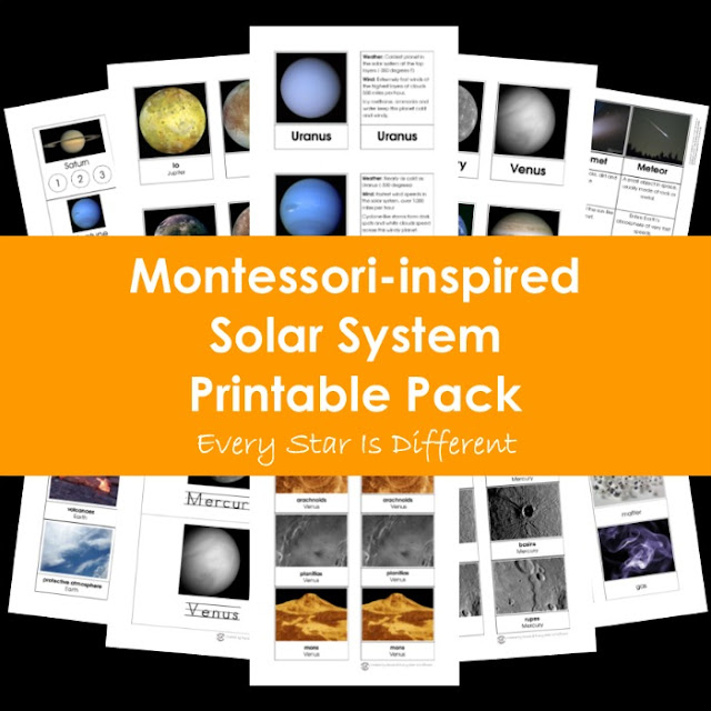 Montessori-inspired Solar System Printable Pack - Every Star Is Different